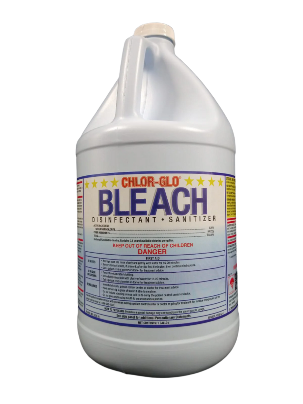 4x1 case Gallon Chlor-Glo Concentrated Bleach 5.25% – G Teck Max